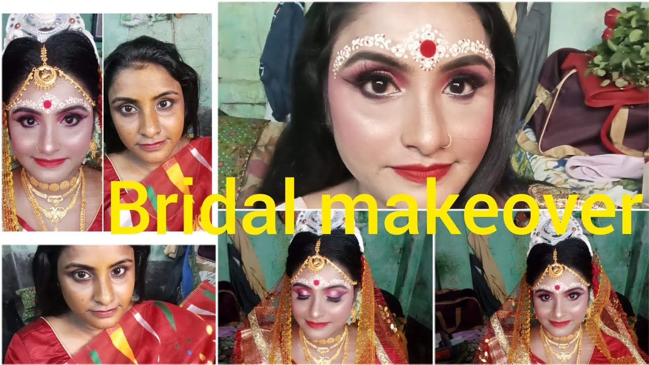 real bride makeover 💄 step by step makeover 💄🥰 - YouTube