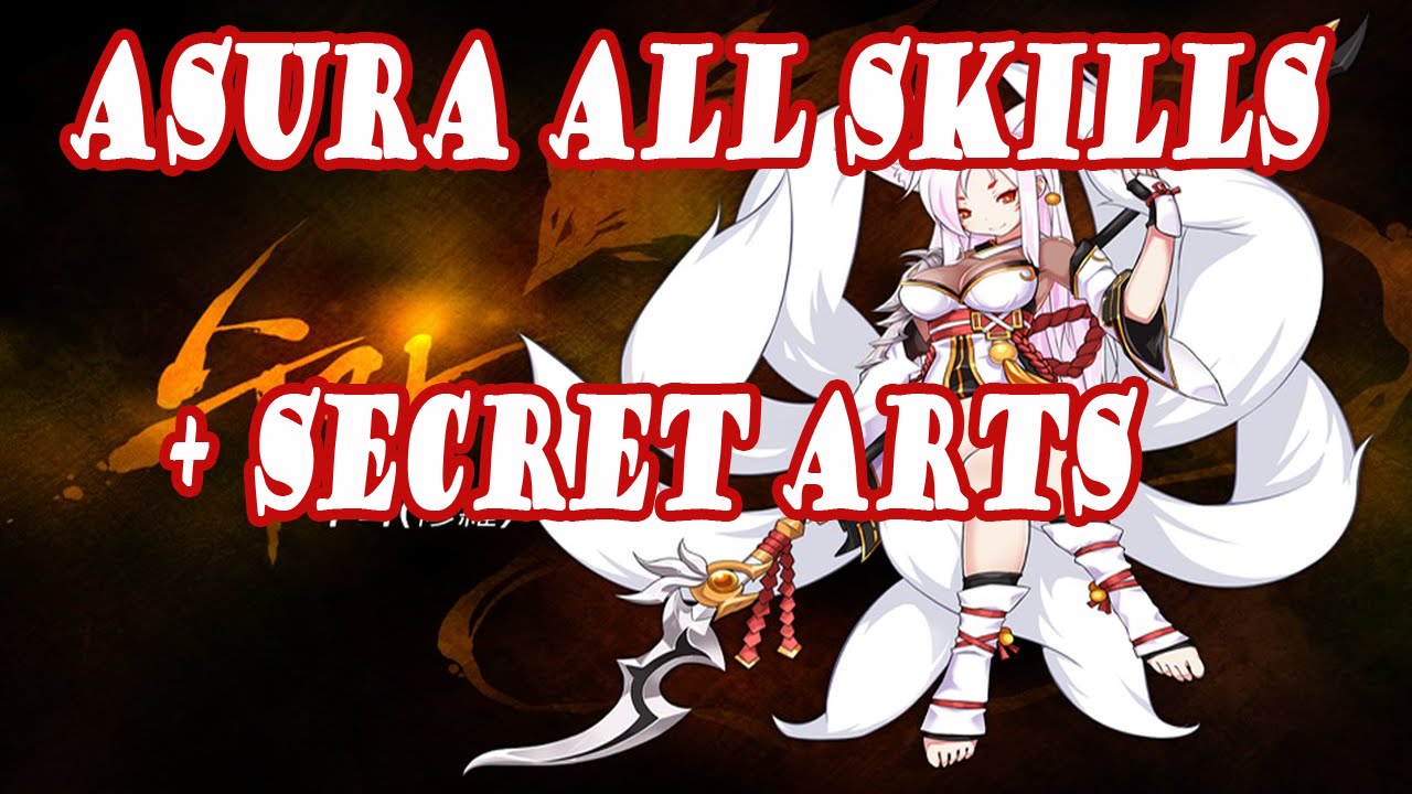[Elsword KR] Asura All Skills, Combos + Secret Art (Ara 3rd Path) - YouTube