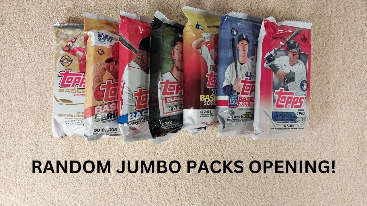 Opening Random JUMBO Packs Of 2013 To 2023 Topps Baseball Cards: 7 Packs, 3 Hits! - YouTube