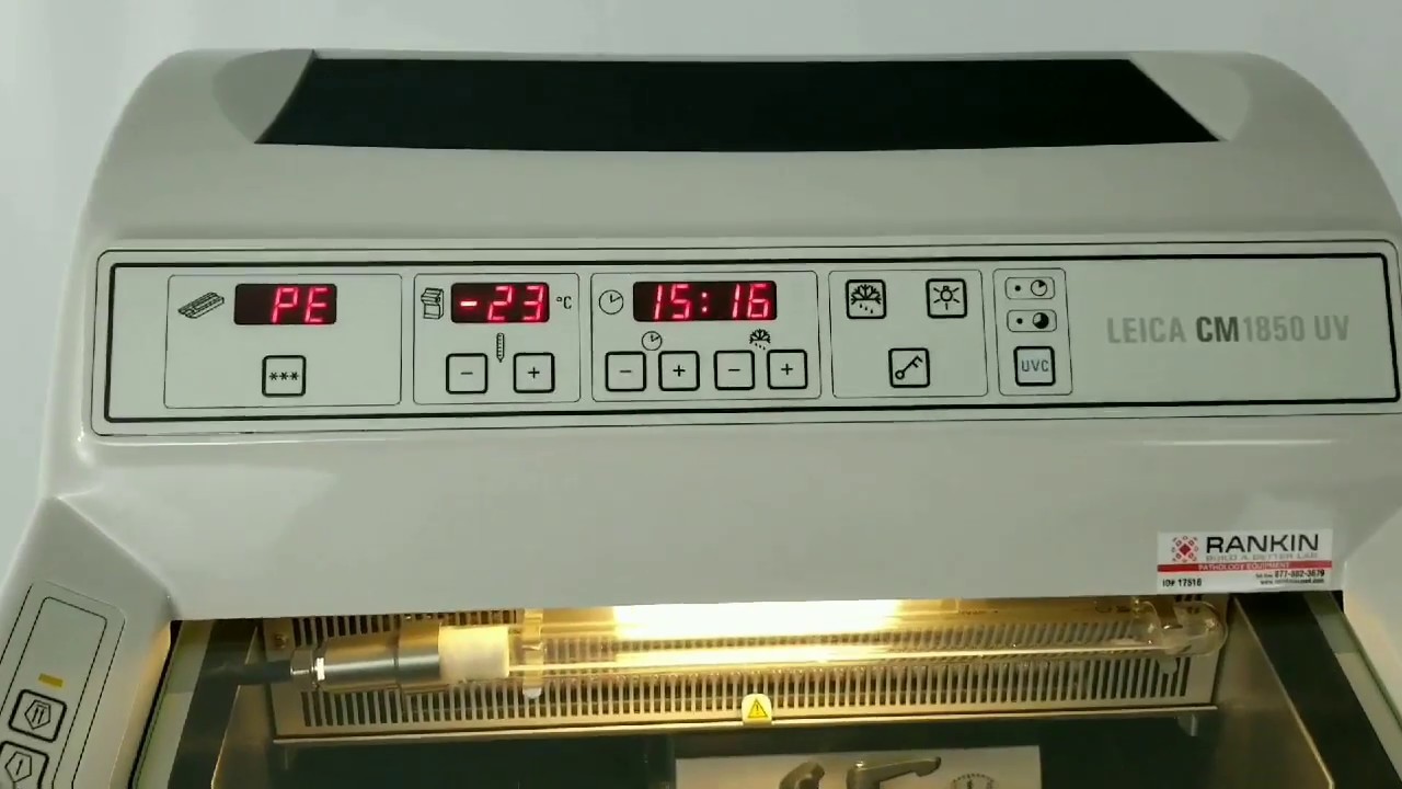 Leica CM1850 UV Cryostat Programming and Buttons - YouTube