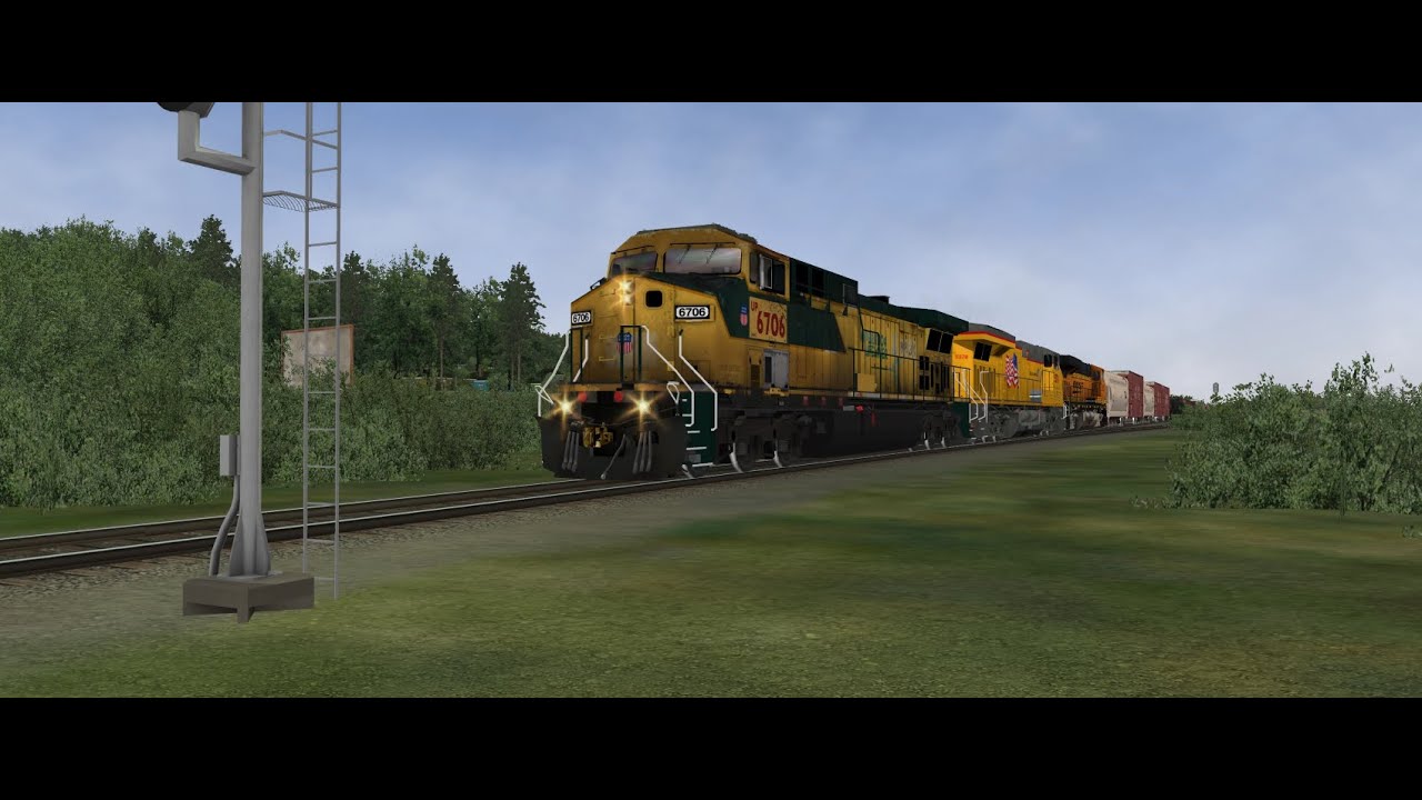 UP ex-CNW 6706 at Lowell. [Open Rails] - YouTube