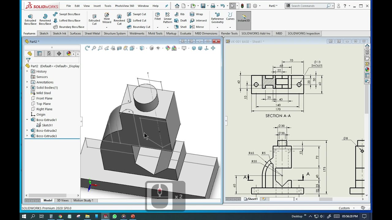 PIPE VICE ASSEMBLY IN SOLIDWORKS - YouTube