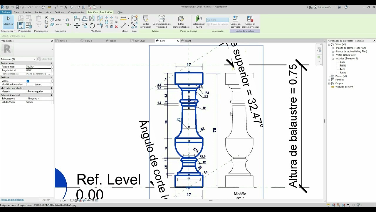 Revit - barandilla neoclasica - YouTube