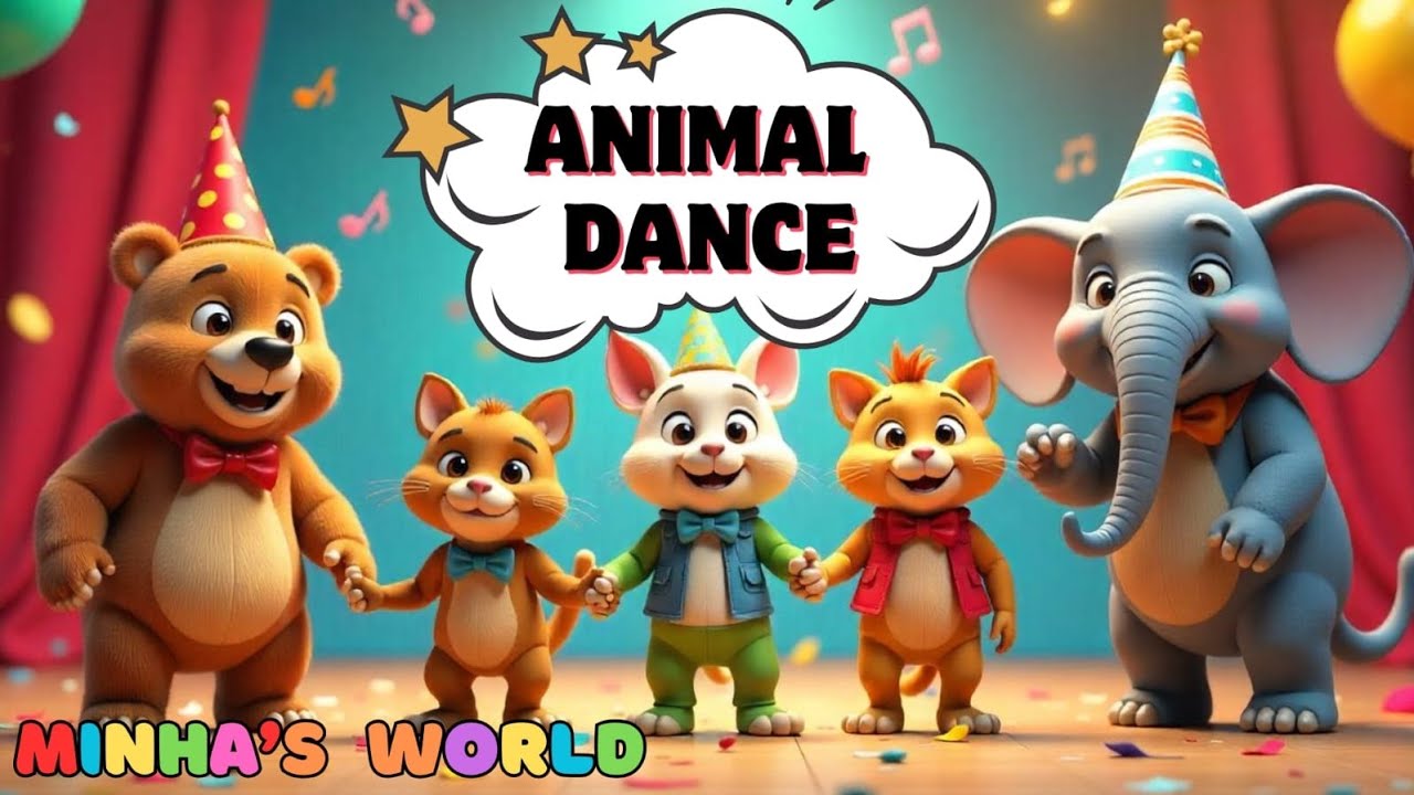 "Animal Dance Nursery Rhyme for Kids 🐾🎶 | Fun Dance & Learning | Minha ...