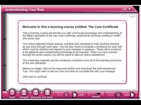Care Certificate Online Course with printable workbooks (demo) - YouTube