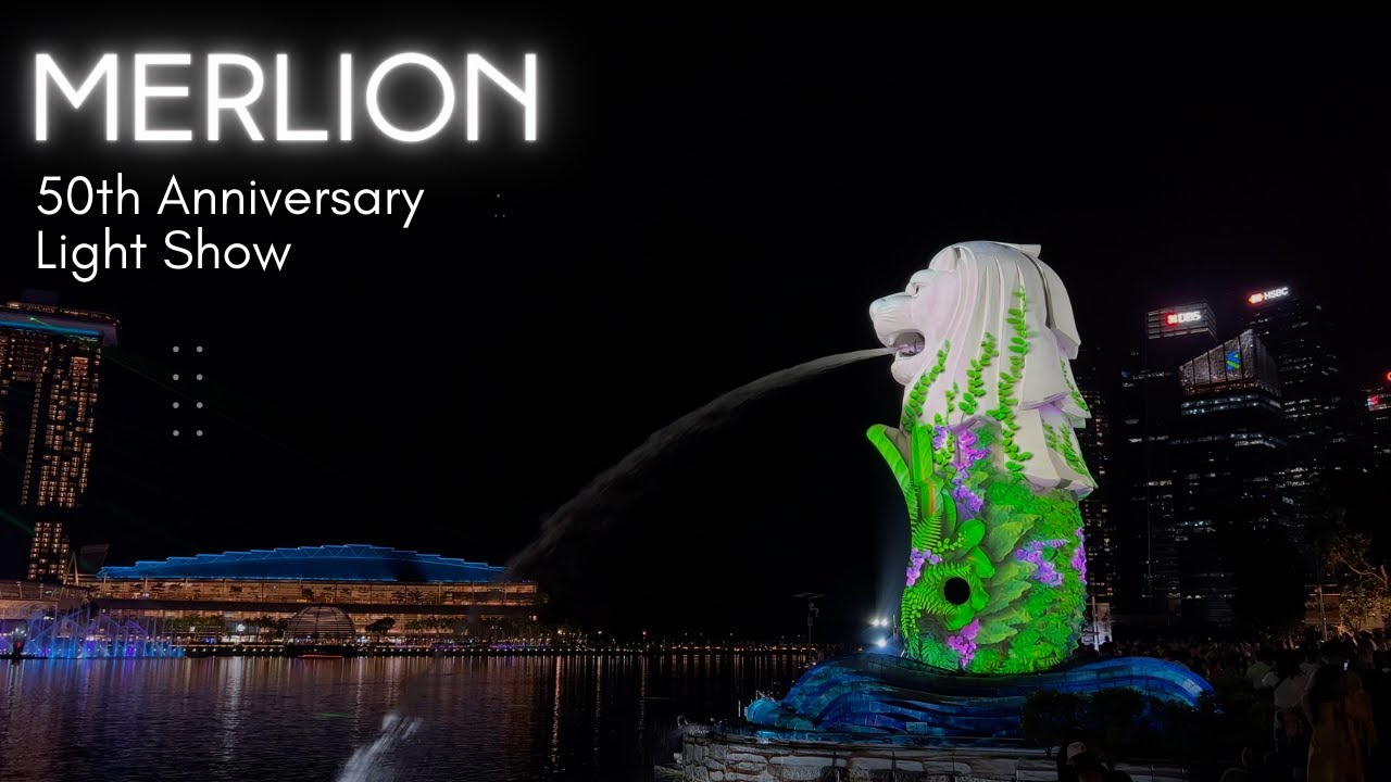 Merlion Light Show 2022 - 50th Anniversary | Singapore - YouTube