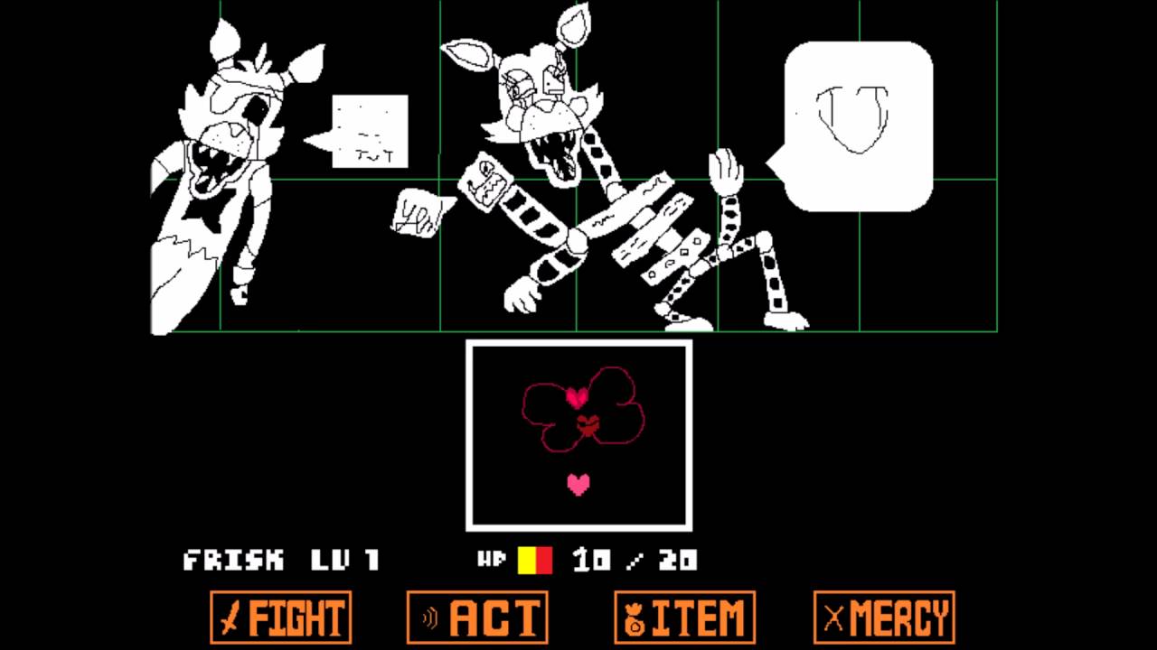 Mangle And Foxy Undertale - YouTube