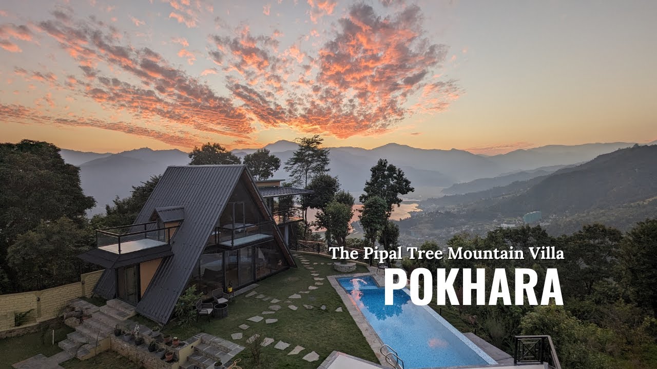 Enjoy Sunsets I The Pipal Tree Mountain Villa in Pokhara - YouTube