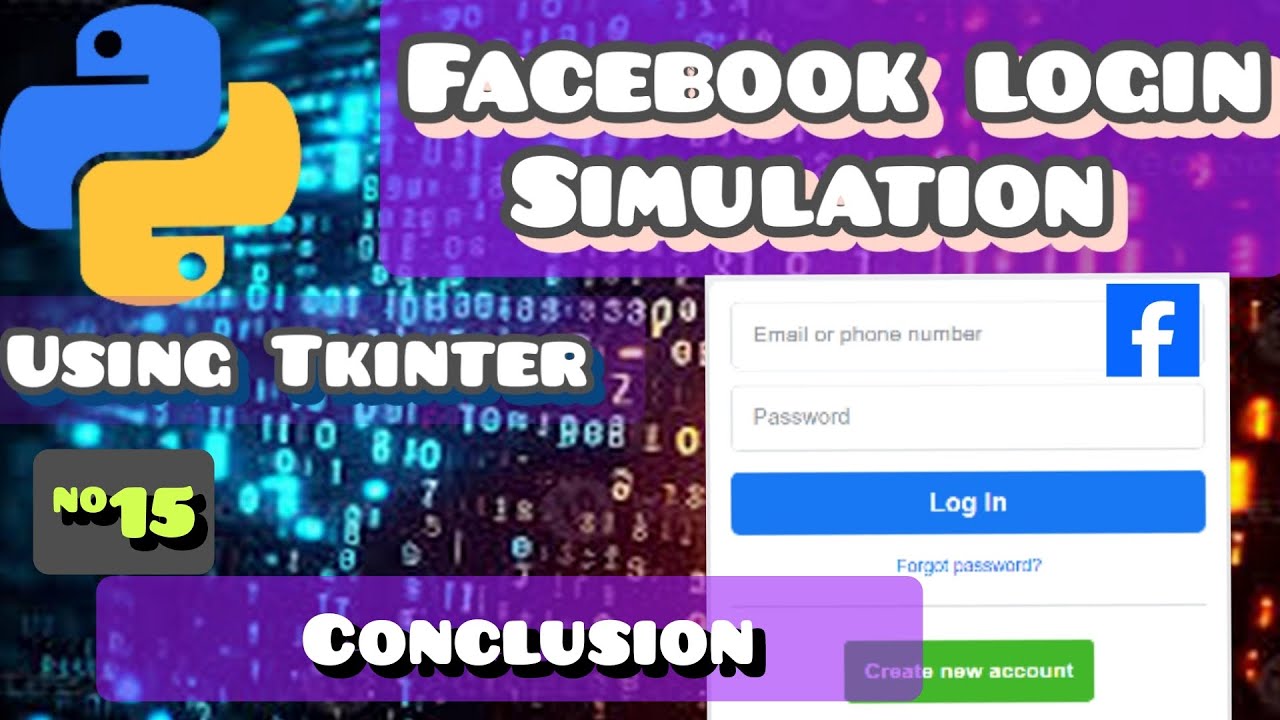 Facebook Login and Signup Simulation in Python using Tkinter (Testing ...