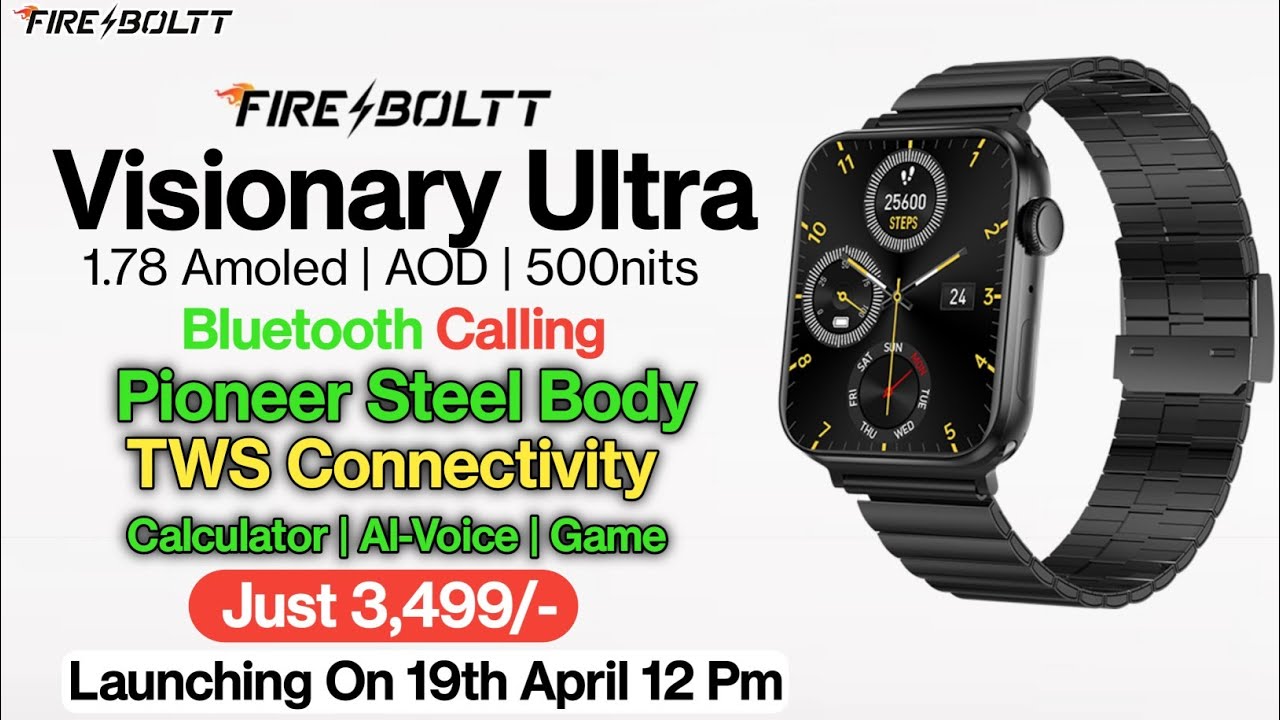 Fire Boltt Visionary Ultra Smartwatch Review 🔥| 1.78 ⚡| Steel Body ⚡ ...