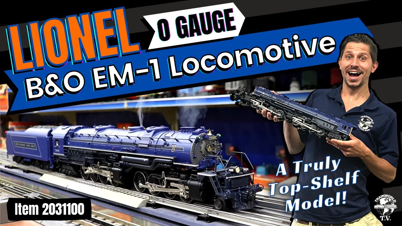 O Gauge Lionel Baltimore & Ohio EM-1 Steam Locomotive - YouTube