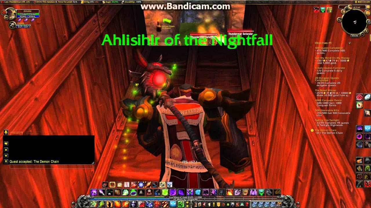 The Demon Chain Cata Wow Quest(horde)Tauri - YouTube