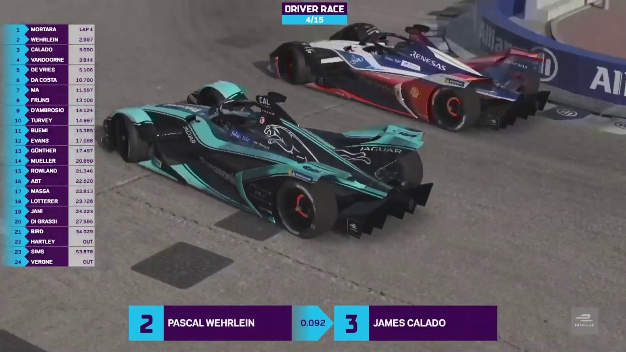 Formula E Race at Home Challenge Round 4, mega crash bij de start - YouTube