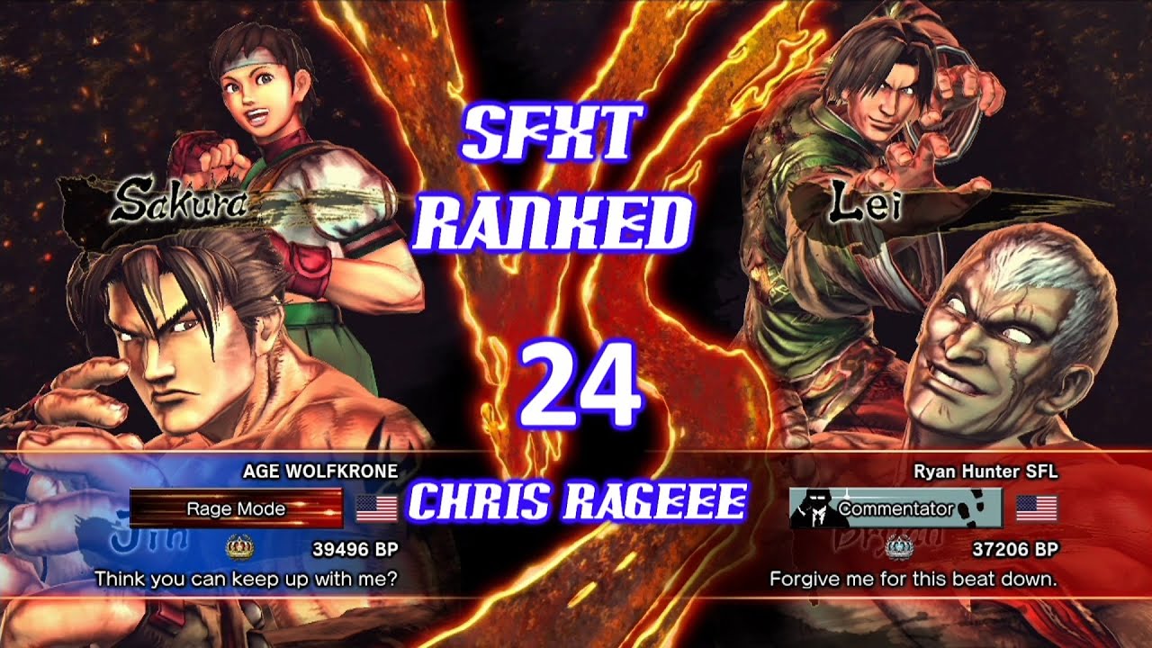 SFxT 2013 Ranked 24: AGE WOLFKRONE (Jin/Sakura) vs Ryan Hunter SFL ...