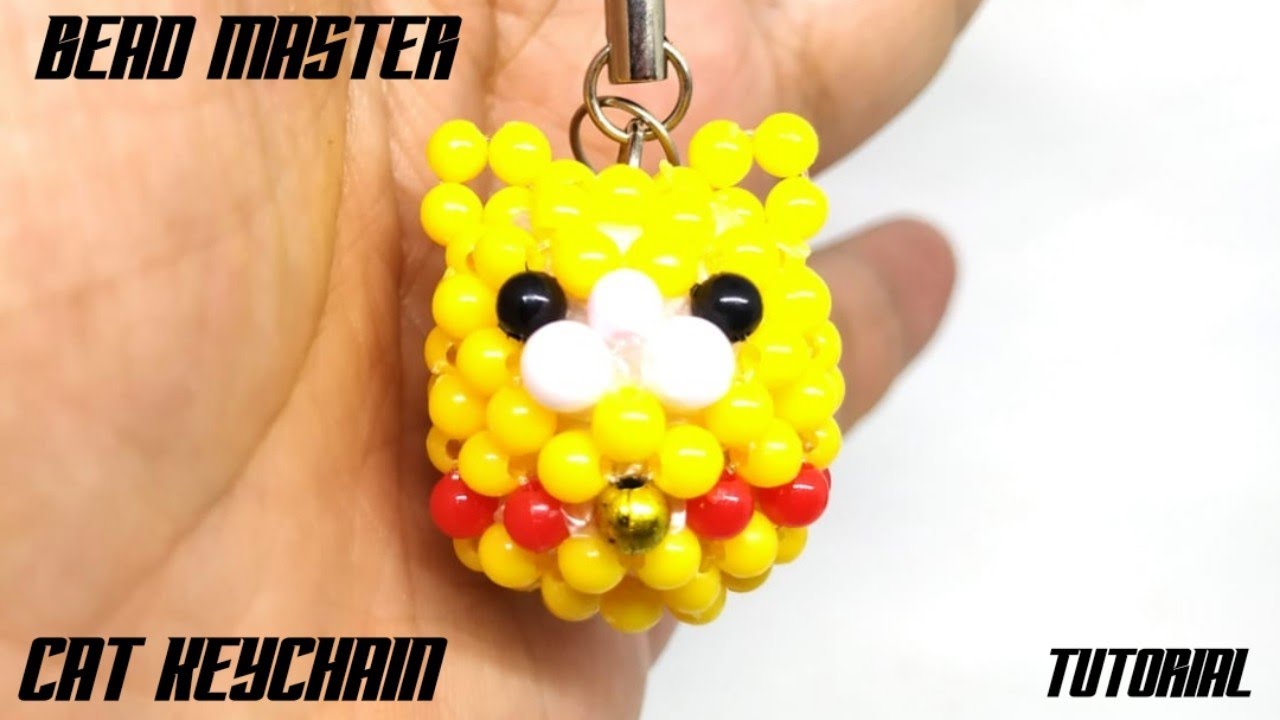 Tutorial How to Bead Cat/Beading Cat Keychain - YouTube
