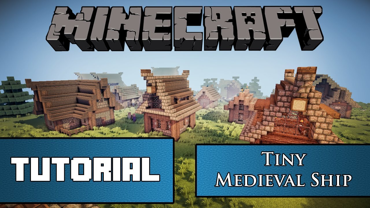 Minecraft - Tutorial: Tiny Medieval Ship - YouTube