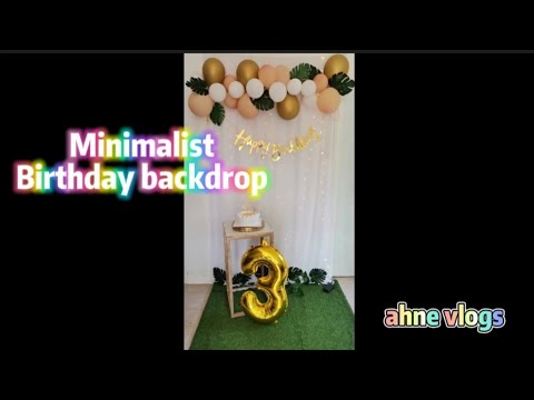 minimalist birthday back drop - YouTube