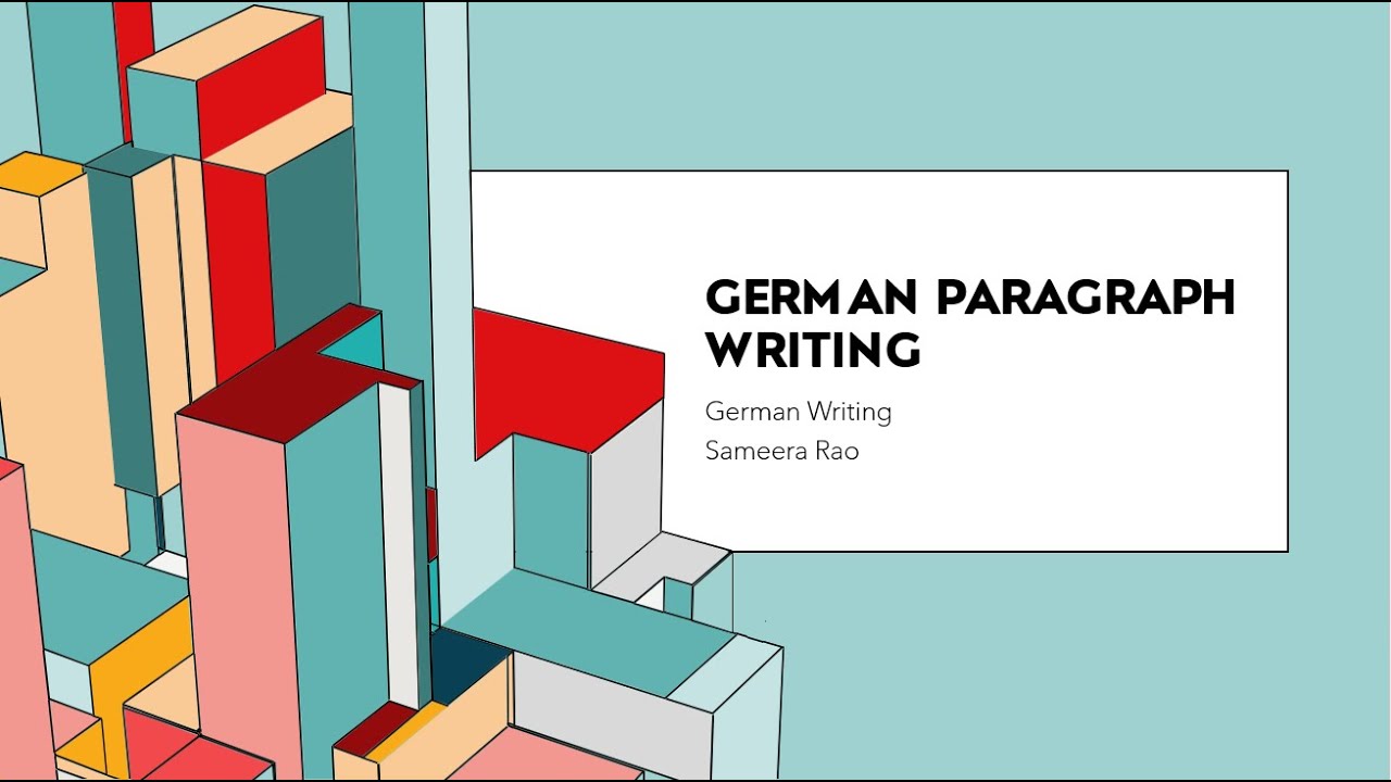 German Paragraph Writing | Writing Skills | Sameera Rao - YouTube
