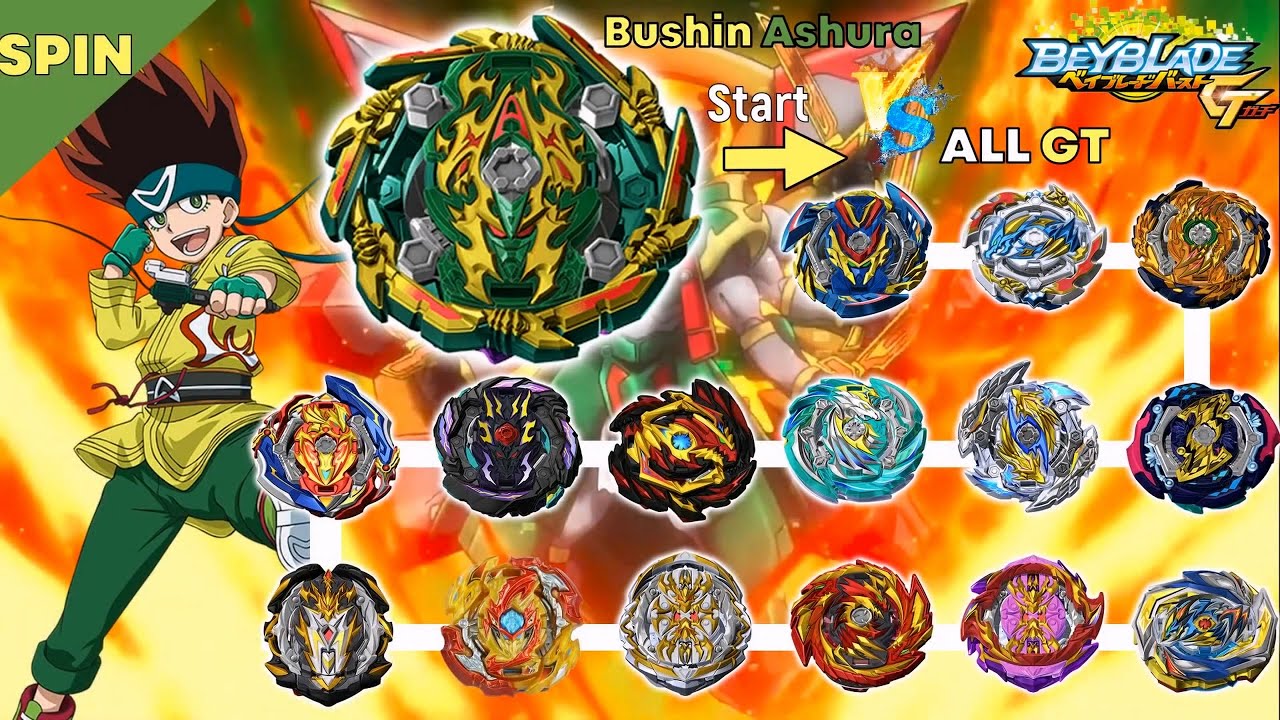 【Bushin Ashura VS ALL Beyblade Burst GT marathon】 ベイブレードバースト GT 베이블레이드 ...