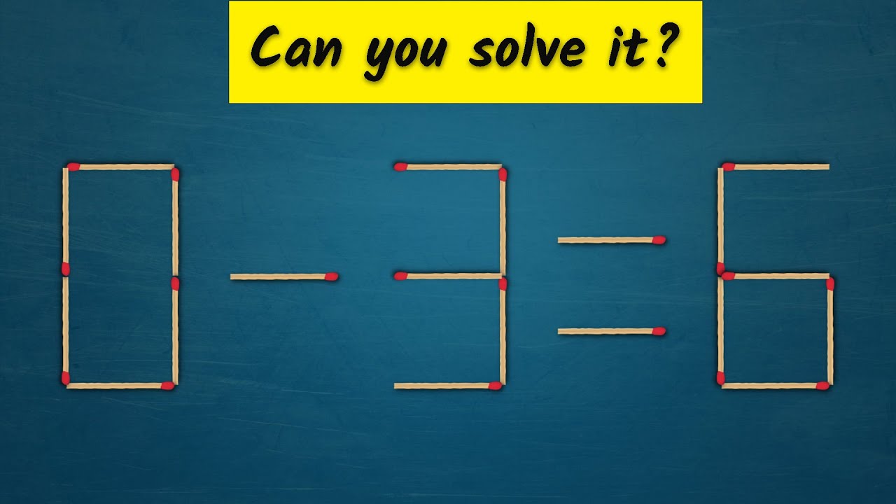 Can You Solve These Intellectual Matchstick Puzzles - YouTube