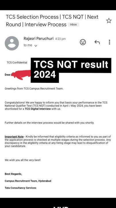 TCS NQT result announced for 2024 batch. #tcs #tcsnqt2024 #tcsnqt - YouTube