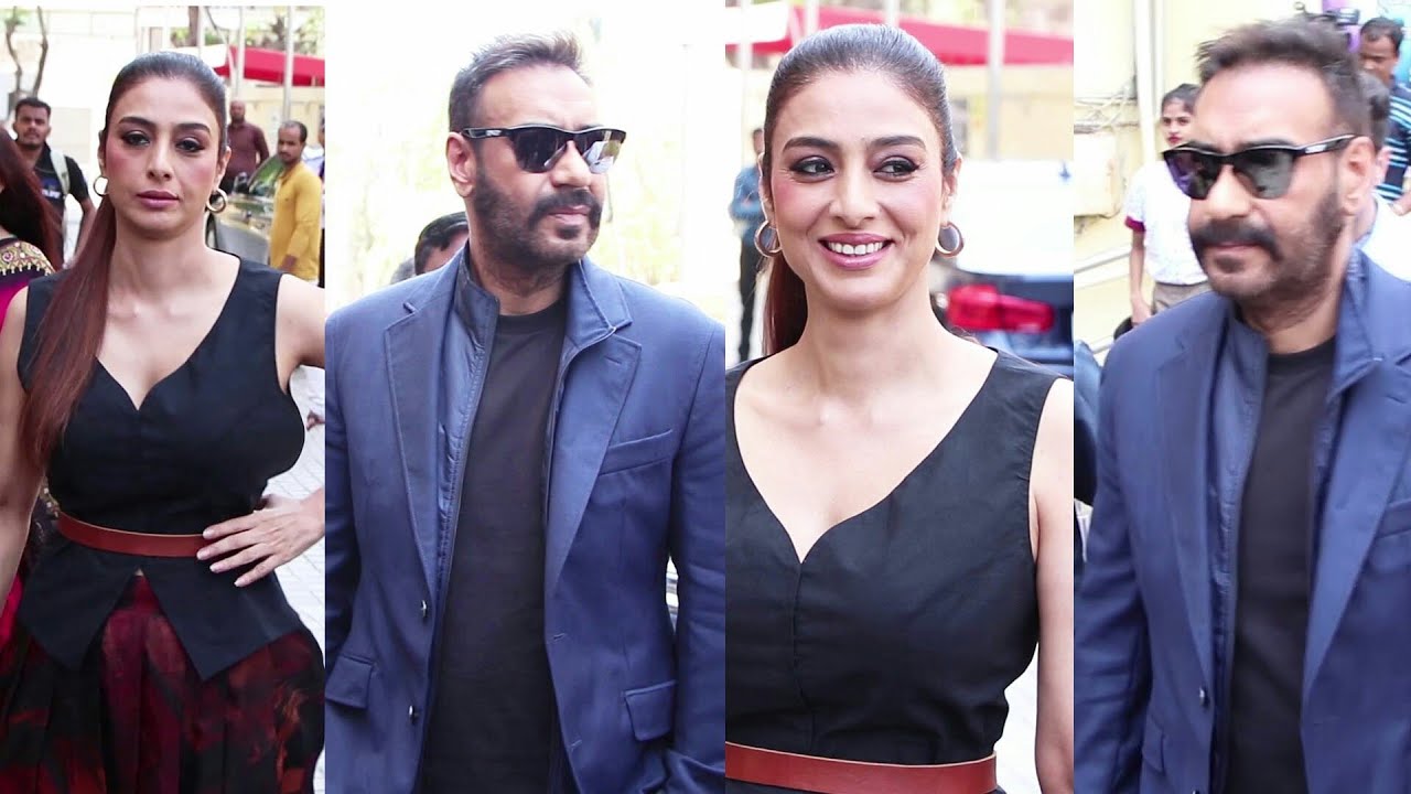 Ajay Devgan's ULTIMATE ENTRY With Ex Girlfriend Tabu At De De Pyaar De Trailer Launch - YouTube