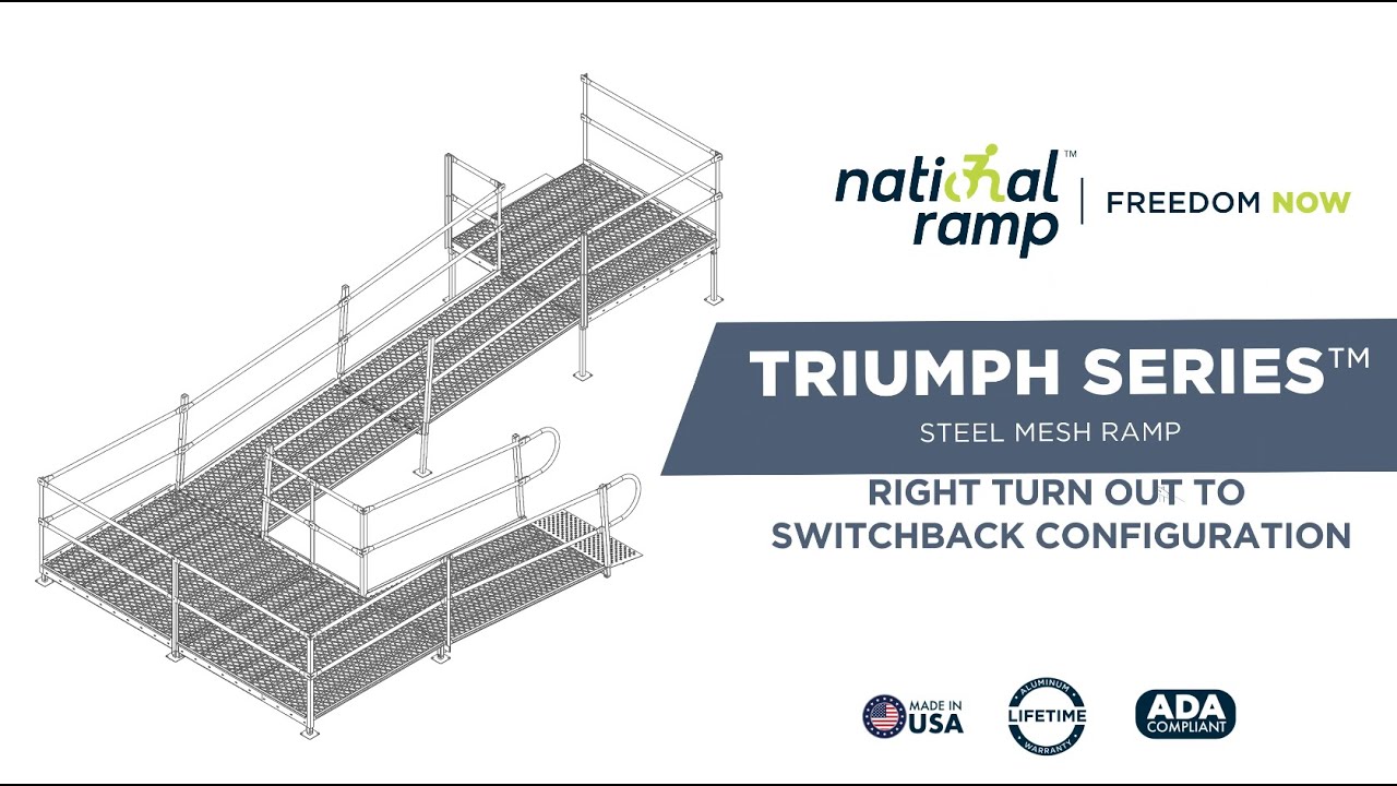 Triumph Right Turn Platform to Switchback Ramp Configuration - YouTube