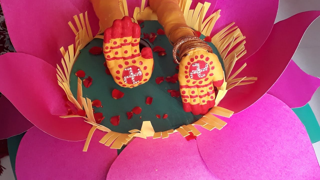 Hands making for varalakshmi devi idol🙏|Hands making at home|hands for ...