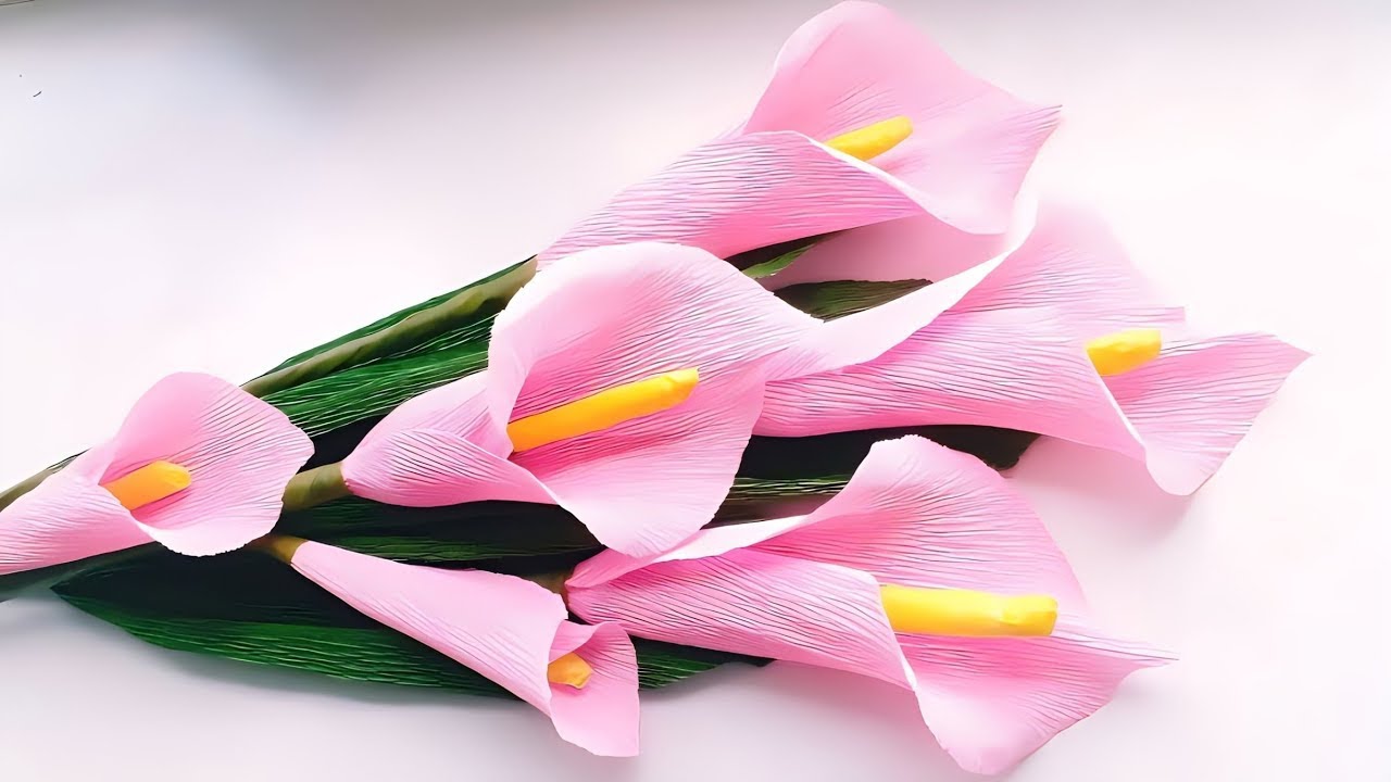 DIY: Calla Lily Paper Flowers Tutorial - YouTube