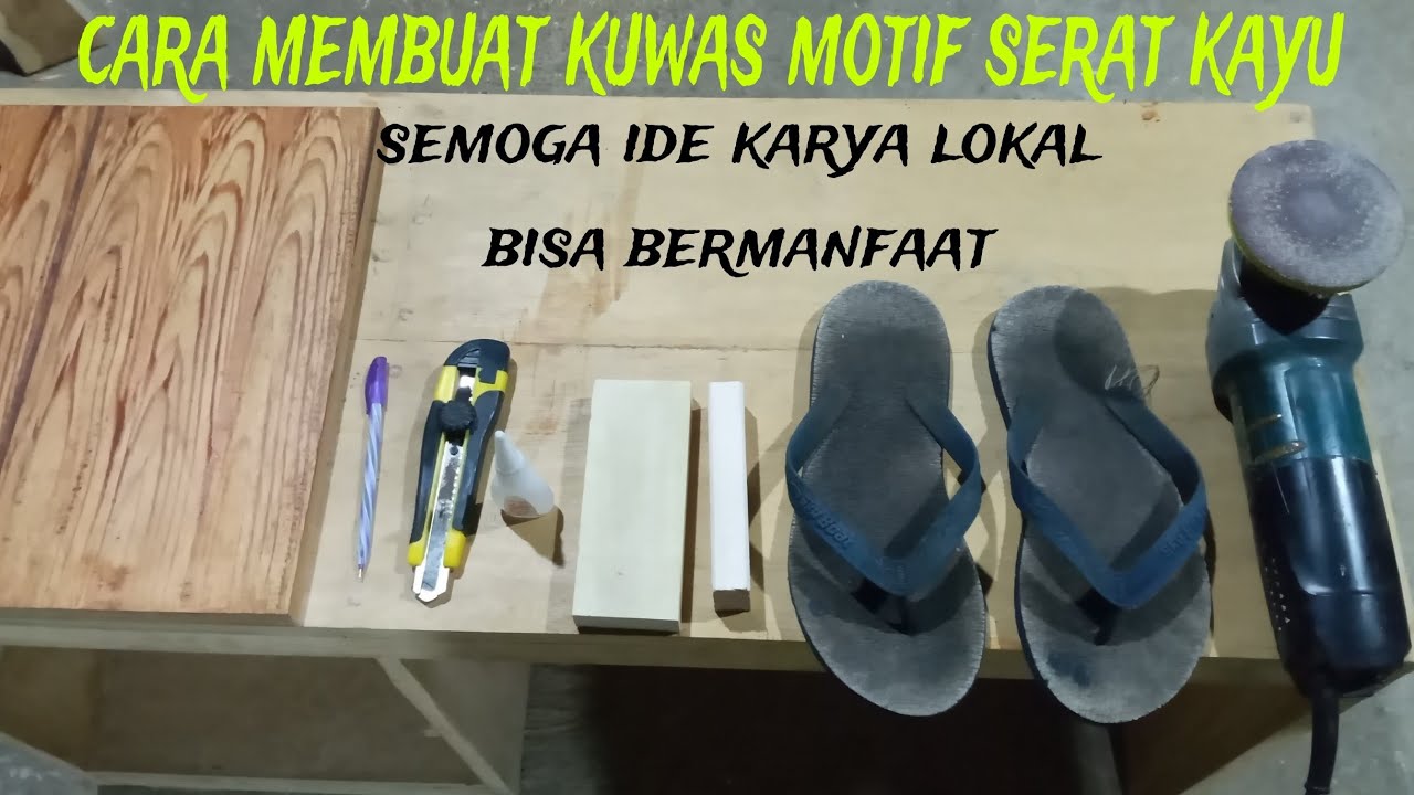 CARA MEMBUAT KUWAS MOTIF SERAT KAYU #idekereatif #woodworking # ...