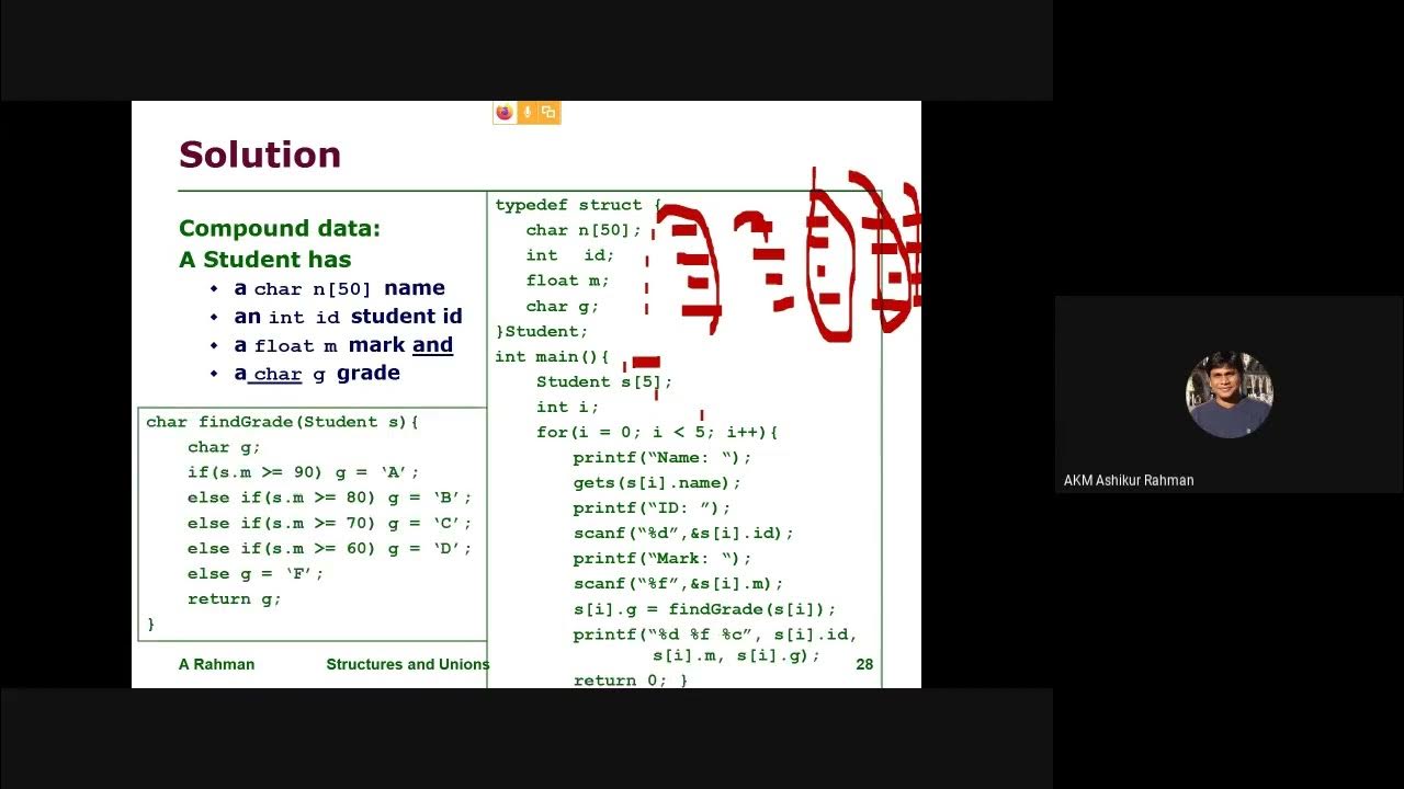 Structure: Arrays of Structure - YouTube