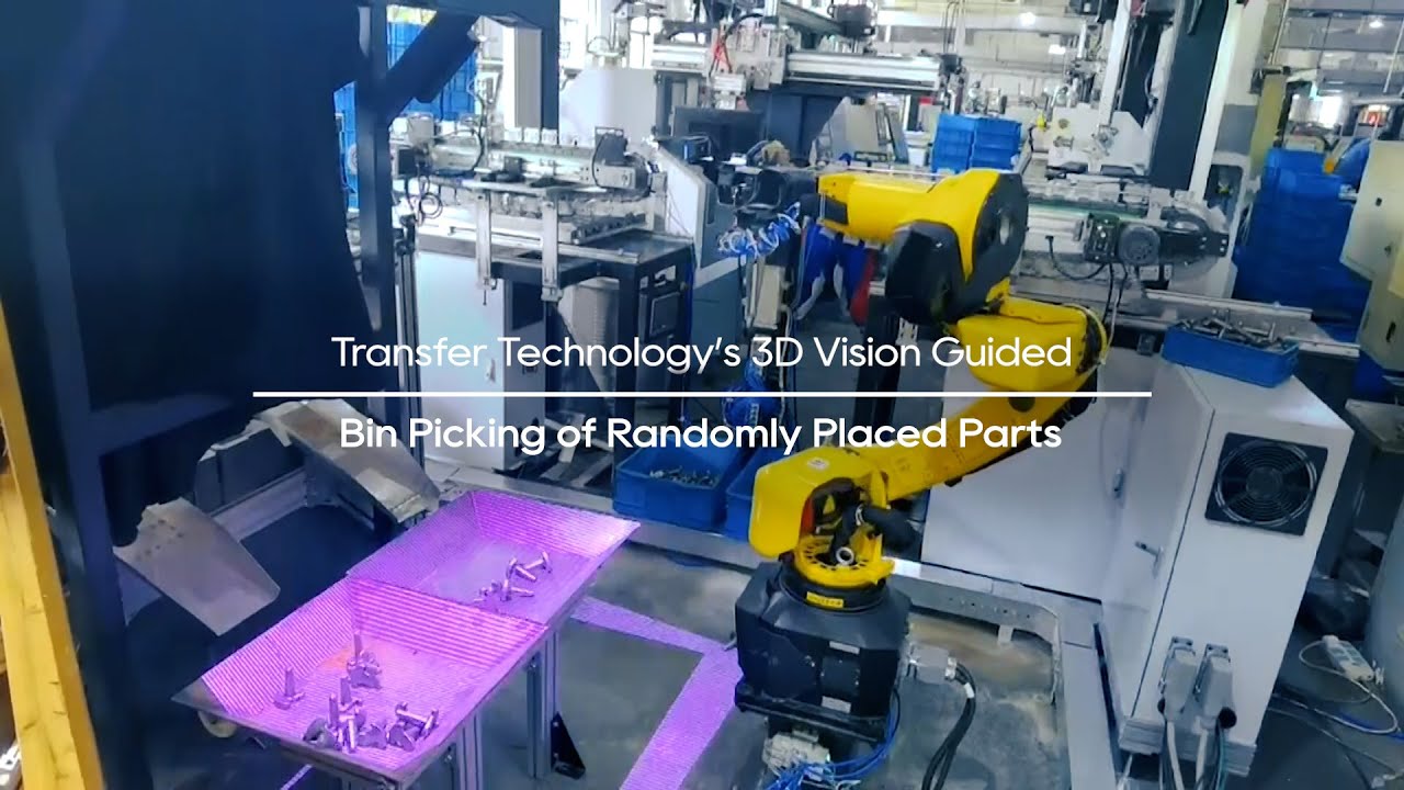 【TransferTech】3D Vision-Guided Bin Picking of Randomly Placed Parts - YouTube