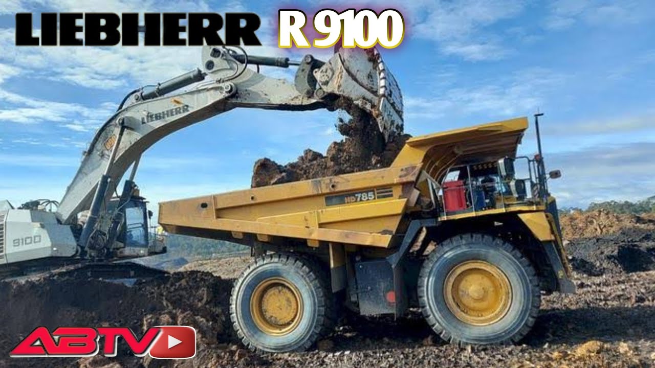 🔴LIEBHERR R9100 excavator Di Kalimantan || Proses muat batubara-Alat ...