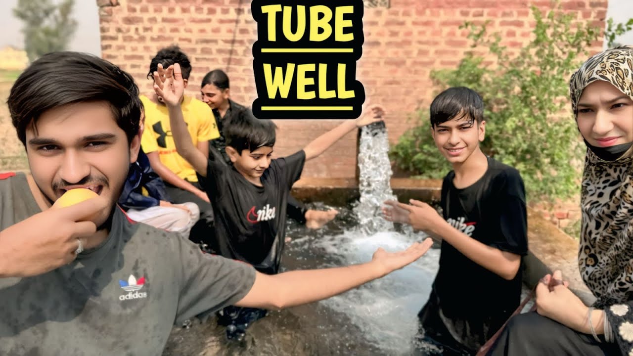 Tube well me Naha kar garmi dur ki || Subhan kamran vlogs # Tubewell - YouTube