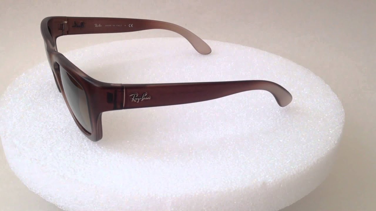 Ray-Ban highstreet rectangular wayfarer sunglasses brown clear brown ...