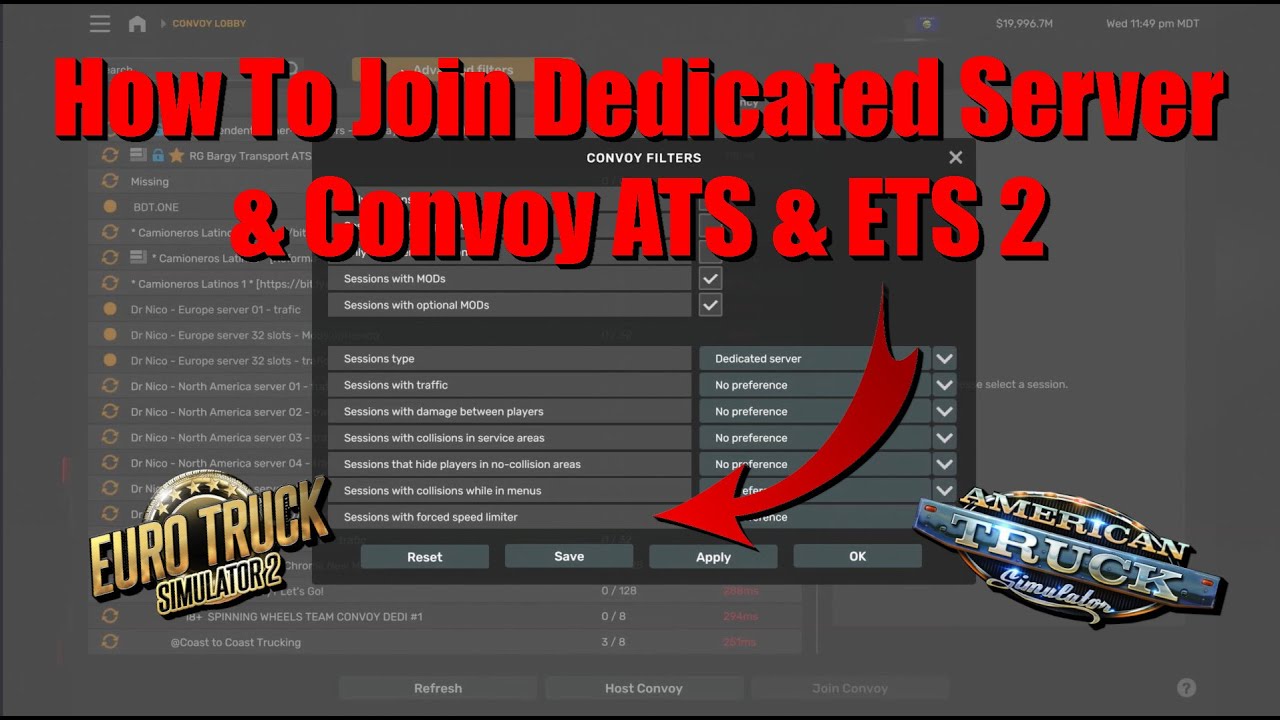 How To Join Dedicated Server & Join Convoy ATS & ETS 2 - YouTube