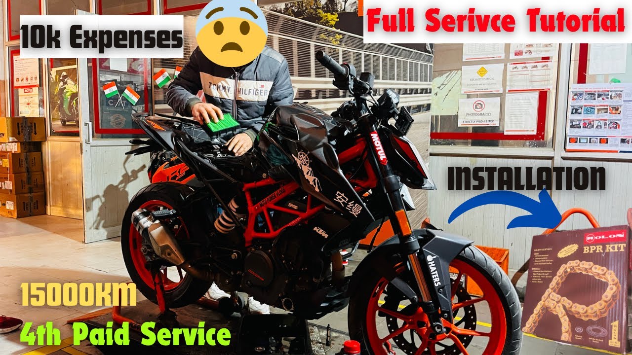 KTM Duke 250 bs6 4th Paid Service | How to Do KTM Service At Home ...