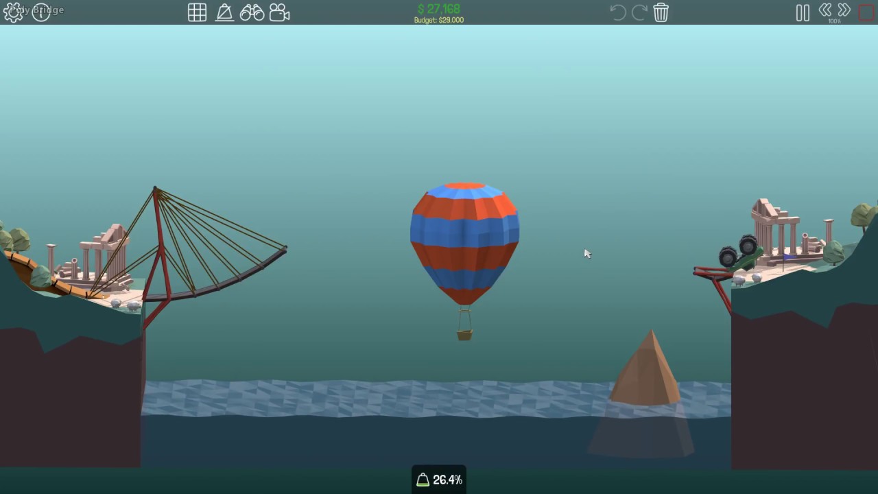 Poly Bridge 4-1 Solution [Under budget, stress and completed] - YouTube