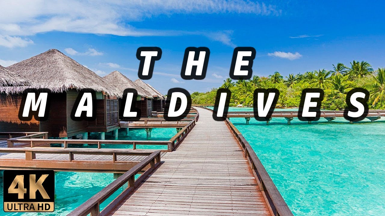 The Maldives Meditation Music in 4K | Relaxing Island Flyover to ...