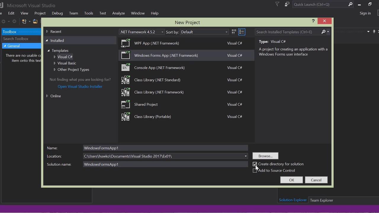 Visual Studio 2017 C Create Project YouTube visual-studio-2017-c-create-project-youtube
