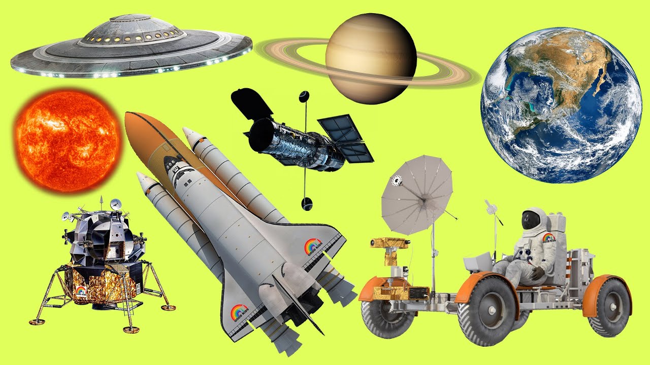 Learn Names and Sounds of SPACE Transport for Kids - YouTube