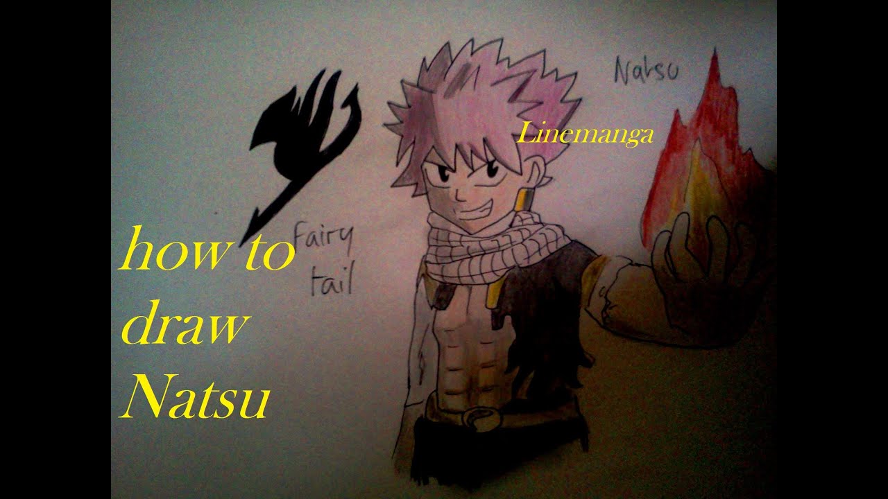 how to draw Natsu fairy tail - YouTube