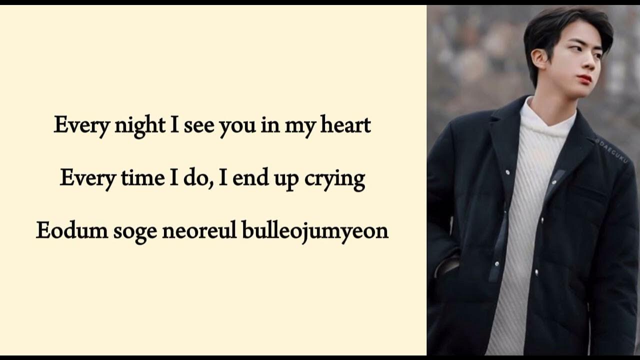 JIN (BTS) - "Yours" (from "Jirisan" soundtrack) Easy lyrics - YouTube