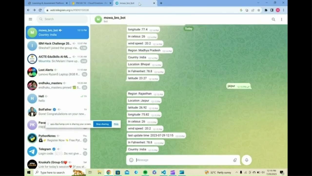 Firestore database to our telegram chatbot - YouTube