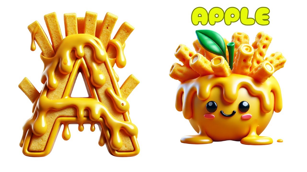 ABC Phonics Song (3D Cheese Fries Style) | Fun Alphabet Song for Kids ...
