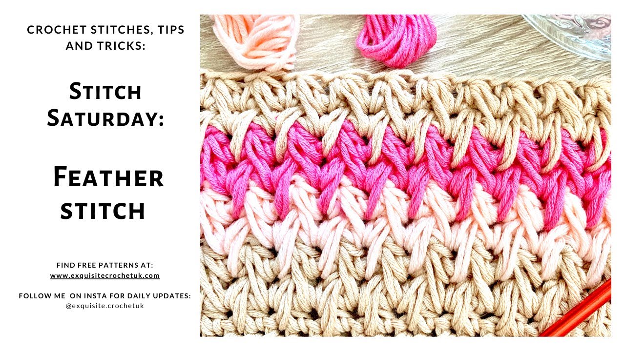 Beautiful Crochet stitch: Feather stitch [easy crochet stitch tutorial ...