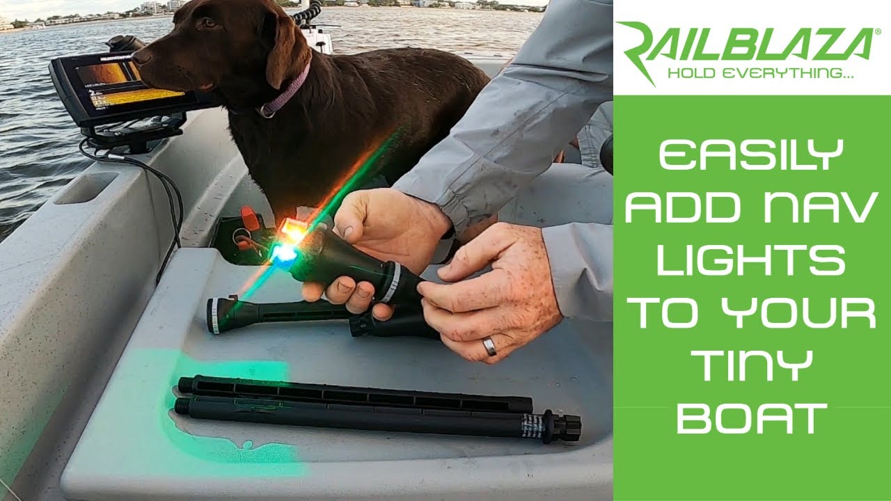 Easy Way To Mount Nav Lights On A Small Boat - No Wiring Needed - YouTube
