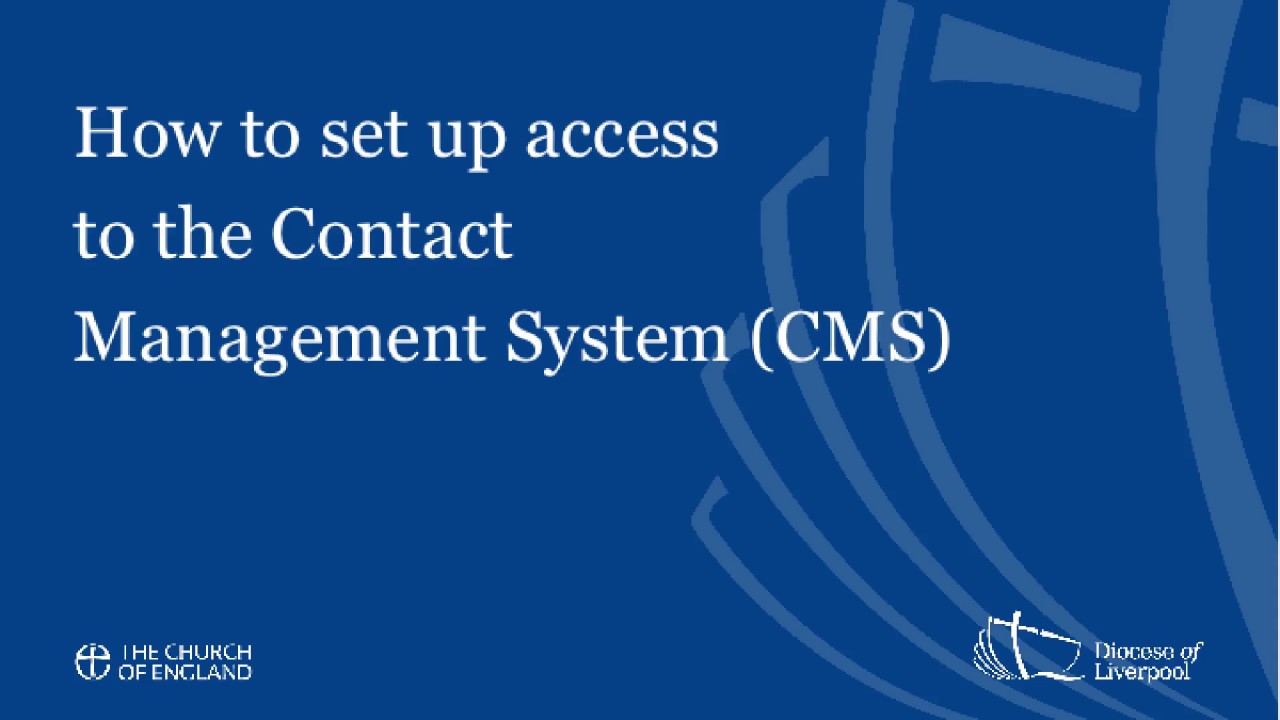 How to setup access to the Contact Management System - YouTube