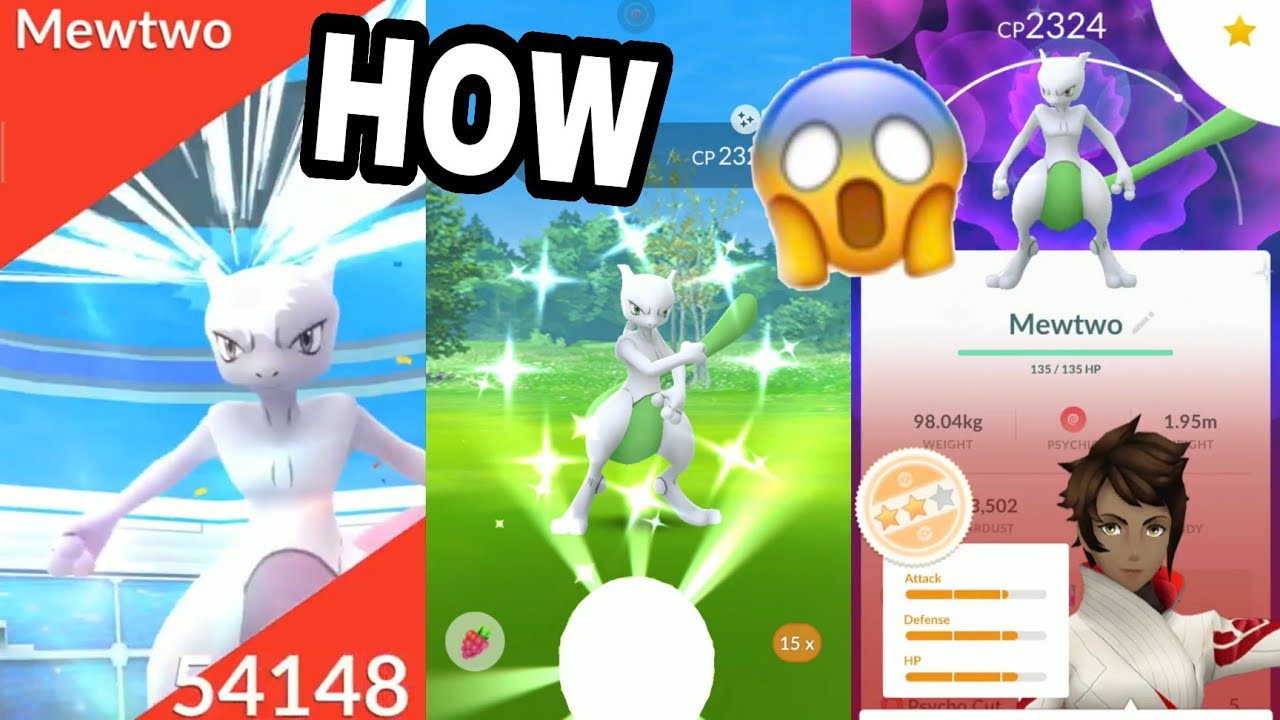 How to encounter and catch Shiny Mewtwo ? Pokemon Go Tour Kanto event ...