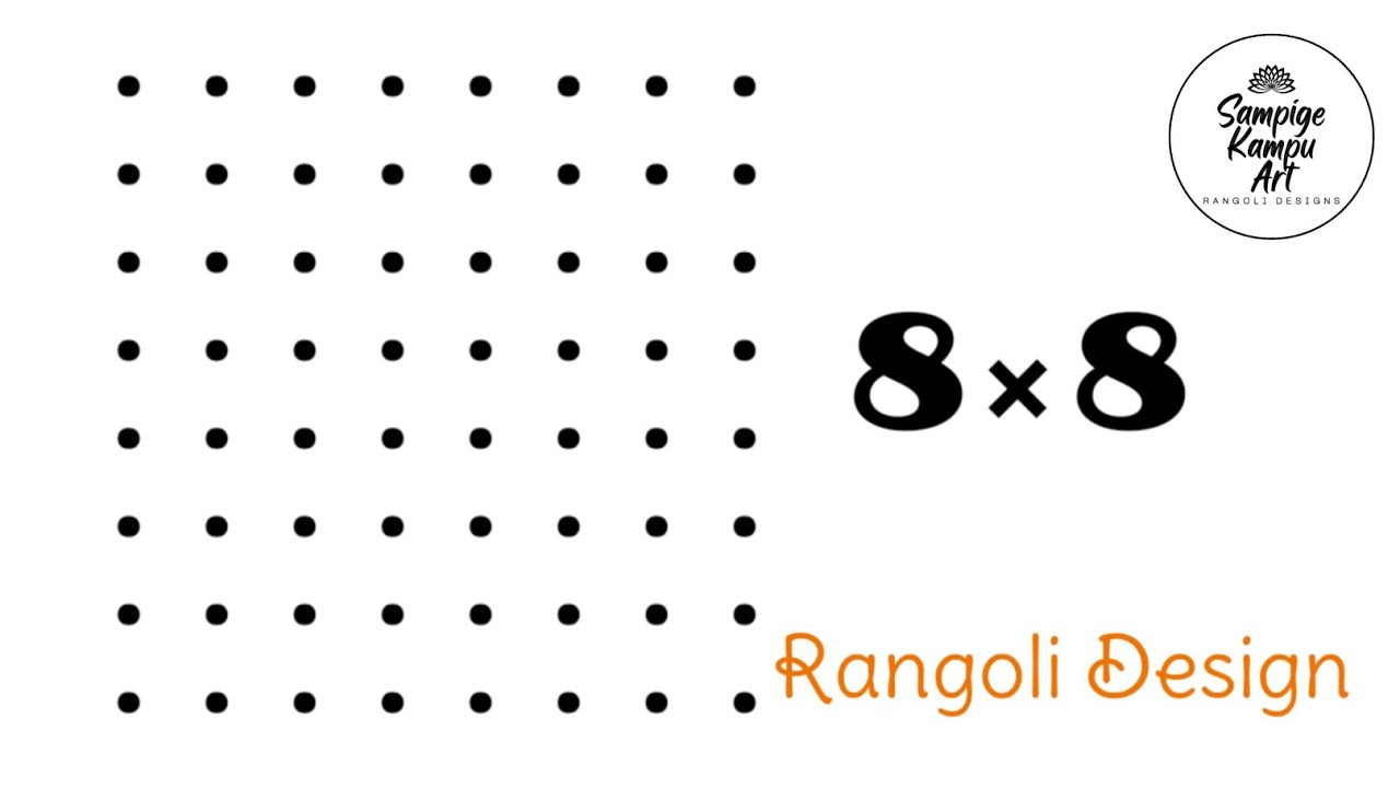 "Mesmerizing Patterns: Creating an Exquisite 8x8 Dots Rangoli ...
